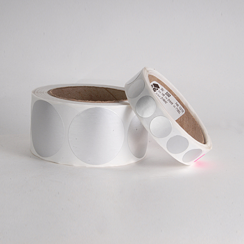 2" CIRCLE STICKER SILVER (500 PER ROLL) - Matthews Store Fixtures ...