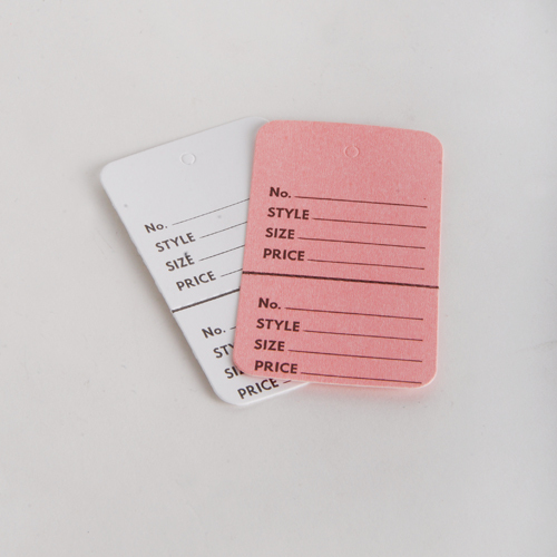 2 PART TAG PINK "NO/STYLE/SIZE/PRICE" LARGE (100 PER PKG) - Matthews ...