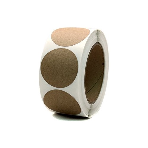 3/4" CIRCLE STICKER KRAFT (500 PER ROLL) - Matthews Store Fixtures ...