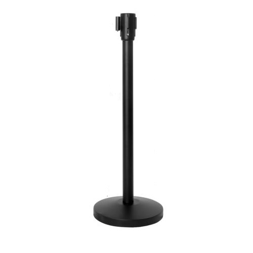 ECONOMY STANCHION W/ 6.5' RETRACTABLE BELT BLK - Matthews Store ...