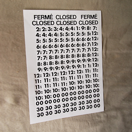 EXTRA NUMBERS FOR BUSINESS HOURS SIGN - Matthews Store Fixtures & Shelving