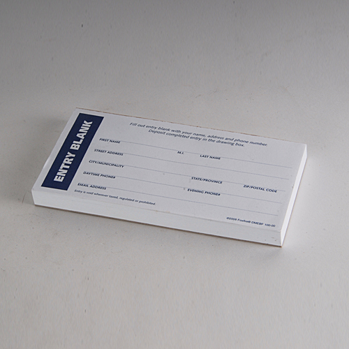 FREE DRAW ENTRY BLANKS (100PC) - Matthews Store Fixtures & Shelving