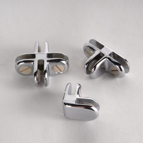 GLASS CONNECTOR 3 WAY CHROME - Matthews Store Fixtures & Shelving