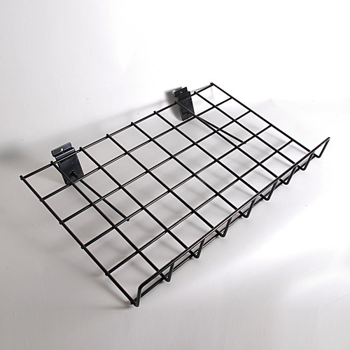 S/W WIRE SLANT SHELF 15"X24" BLACK - Matthews Store Fixtures & Shelving