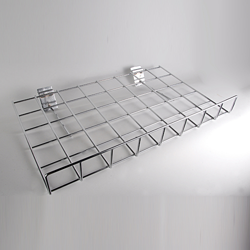 S/W WIRE SLANT SHELF 15"X24" CHROME - Matthews Store Fixtures & Shelving