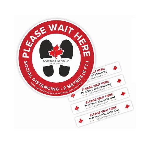 SOCIAL DISTANCE FLOOR DECAL VINYL SIGN KIT RED/WHITE - Matthews Store ...