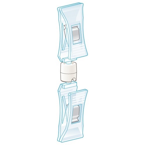 VERSA CLIP DOUBLE CLIP 3 1/2" HIGH - Matthews Store Fixtures & Shelving