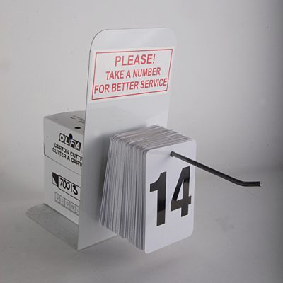 TAKE A NUMBER SYSTEM W/ NUMBERS 1-100 - Matthews Store Fixtures & Shelving