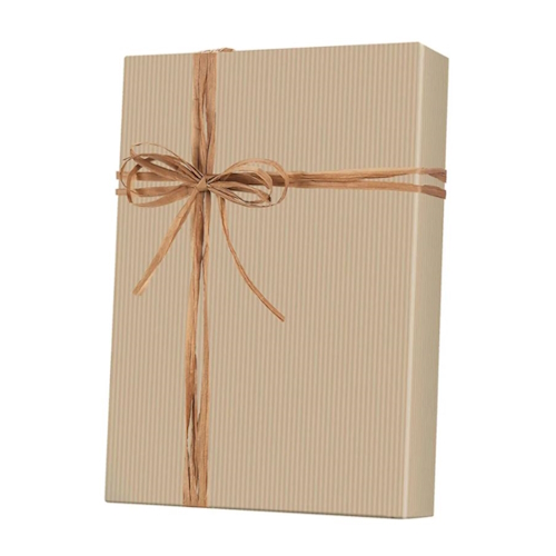 GIFT WRAP KRAFT PINSTRIPE 24 X100